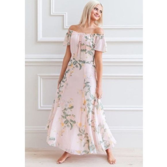 Rachel Parcell | Dresses | Rachel Parcell Womens Xl Pink Floral Chiffon ...